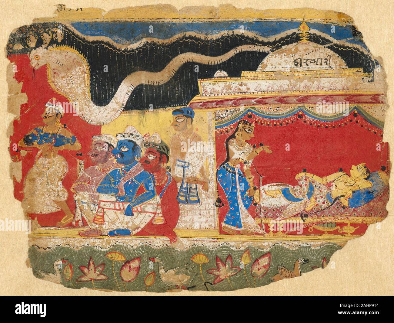 The Infant Krishna Spirited Away by Vasudev, from a copy of the ...