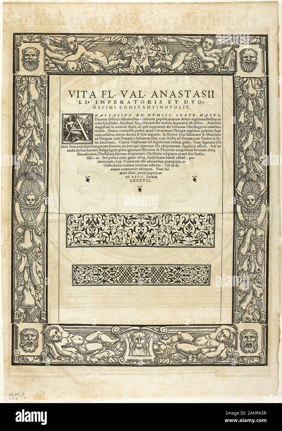 Hans Rudolf Manuel Deutsch. Decorative Border (recto) and Portrait of ...