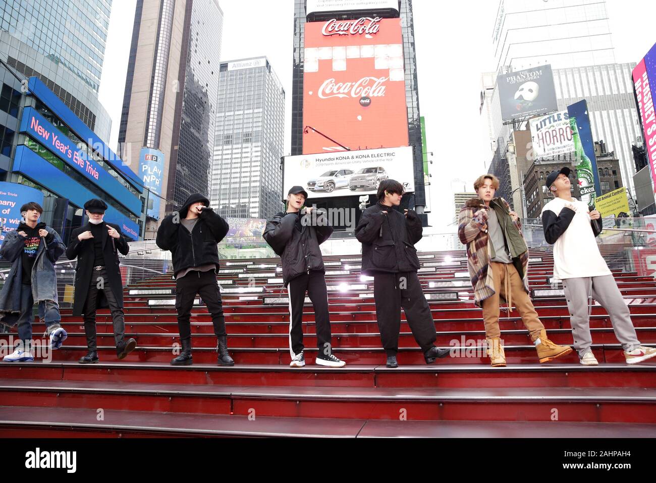 New York, United States. 31st Dec, 2019. K-pop band BTS have a sound ...