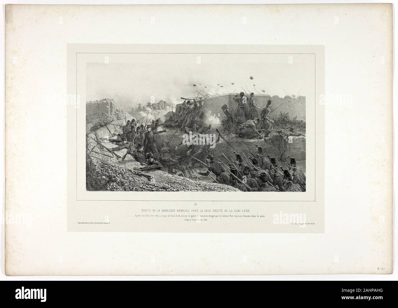 Denis Auguste Marie Raffet. Sortie of the Roman garrison..., from ...