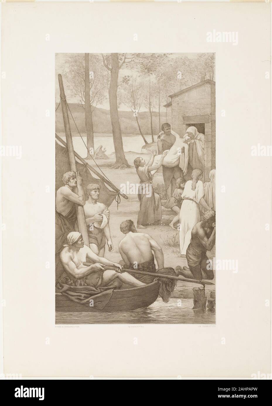 Georges-William Thornley. Pastoral Life of Saint Geneviève (left panel ...