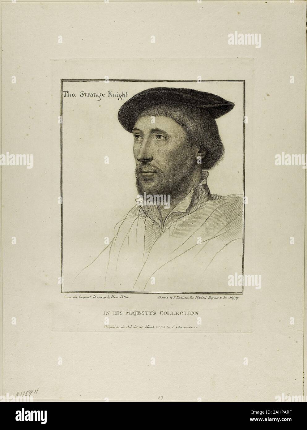 Francesco Bartolozzi. Sir Thomas Strange. 1793. Italy. Stipple ...