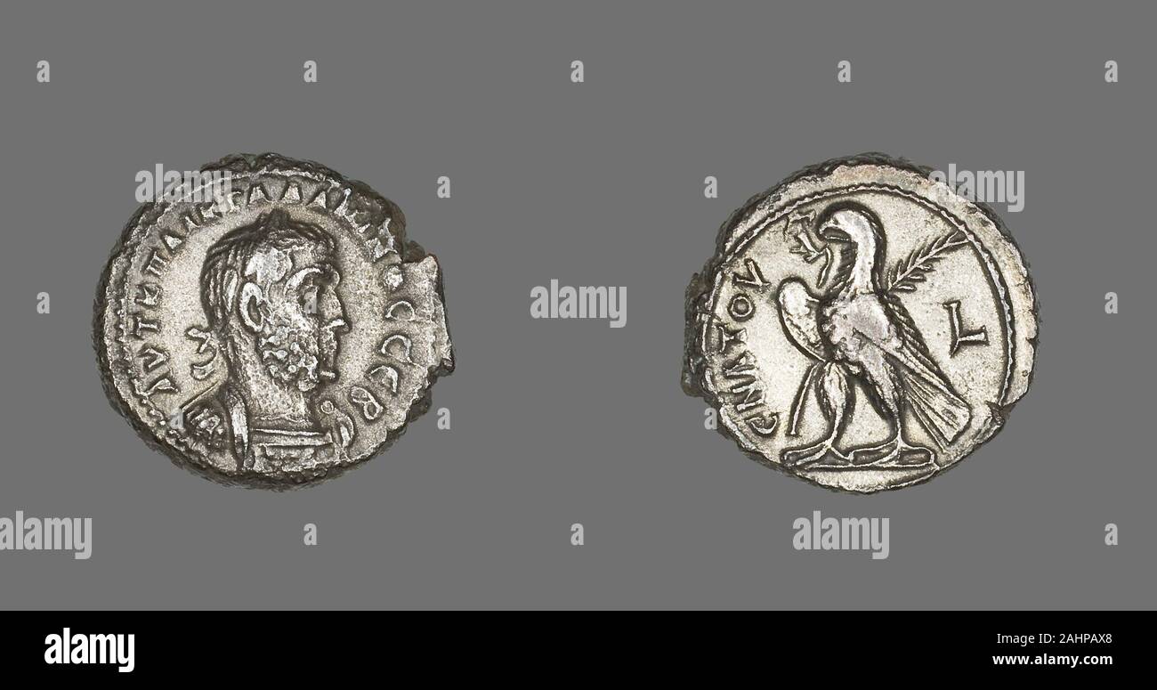 Ancient Roman. Tetradrachm (Coin) Portraying Emperor Gallienus. 261 AD ...