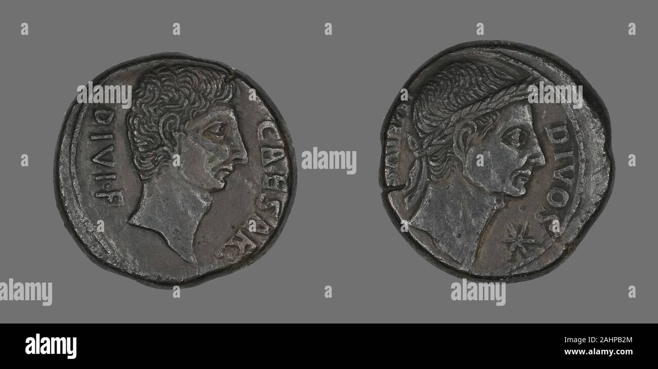 Ancient Roman. Coin Portraying Julius Caesar. 38 BC. Roman Empire ...