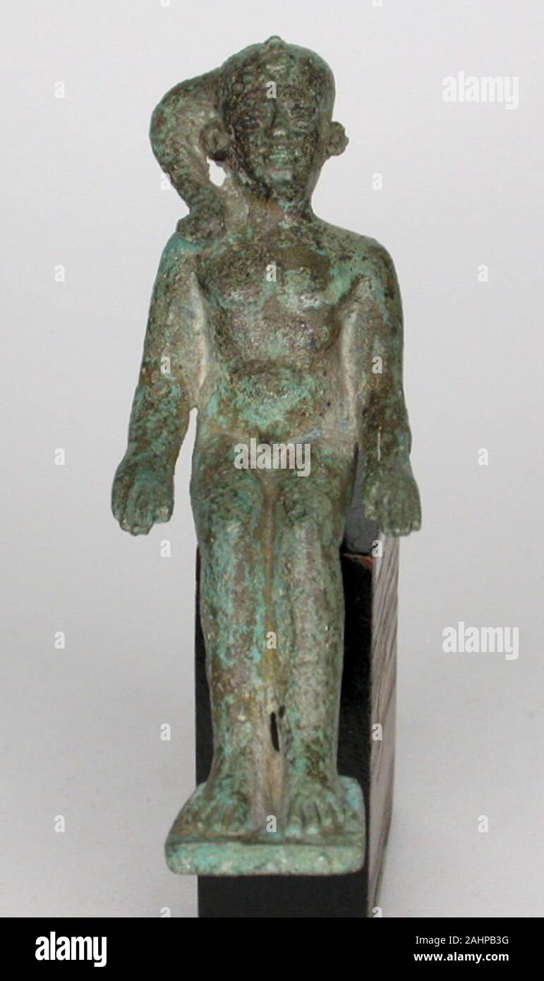 Ancient Egyptian. Statuette of the God Harpocrates. 1069 BC–30 BC ...