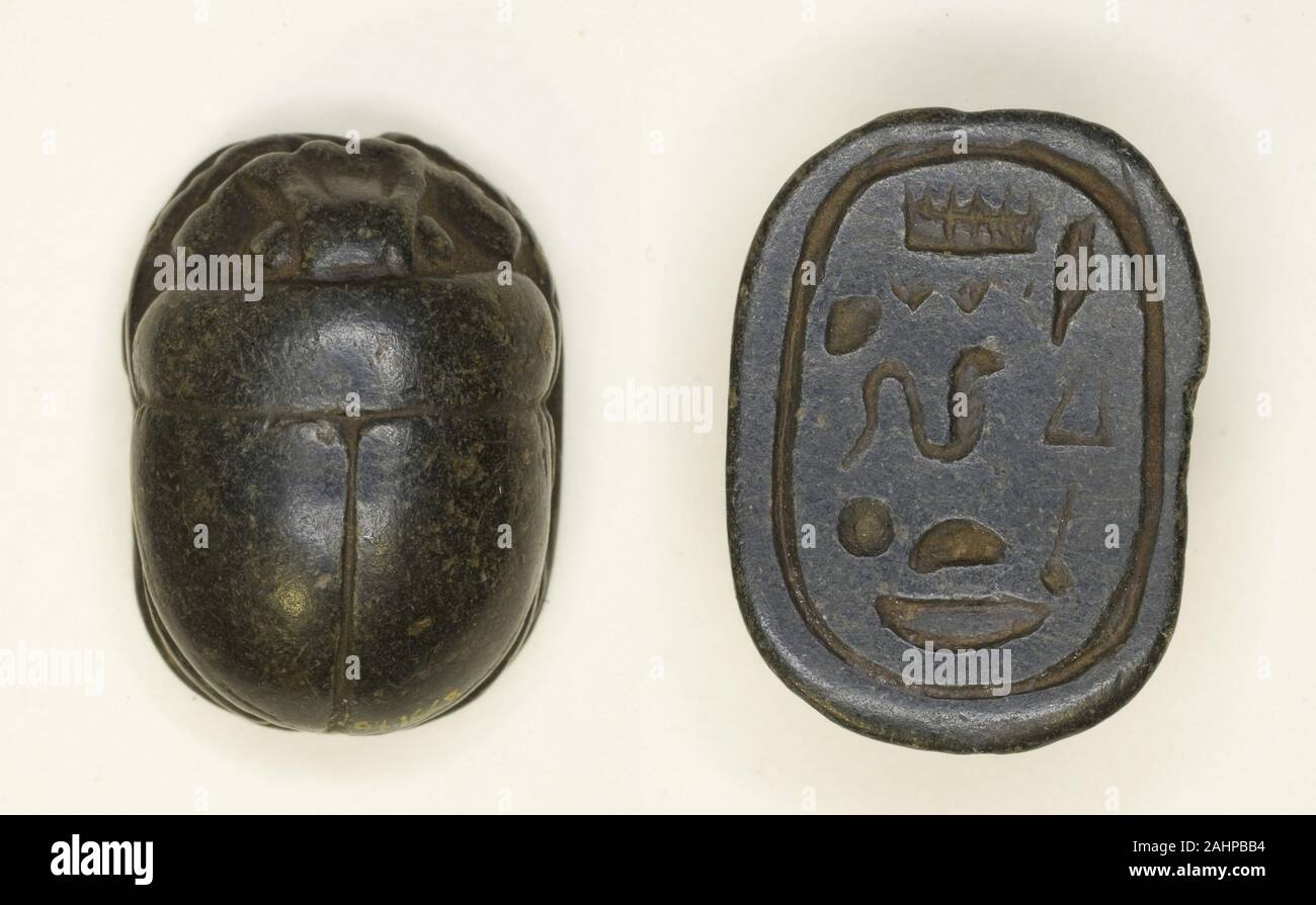 Ancient Egyptian. Scarab Hieroglyphs. 1069 BC–343 BC. Egypt. Stone ...