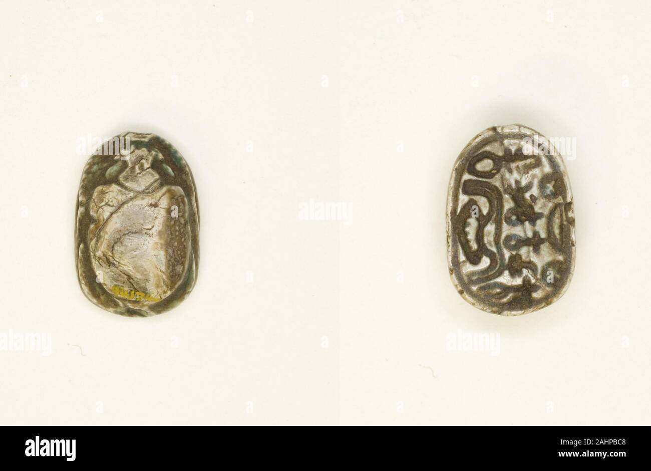 Ancient Egyptian. Scarab Hieroglyphs. 1650 BC–1550 BC. Egypt. Glazed ...