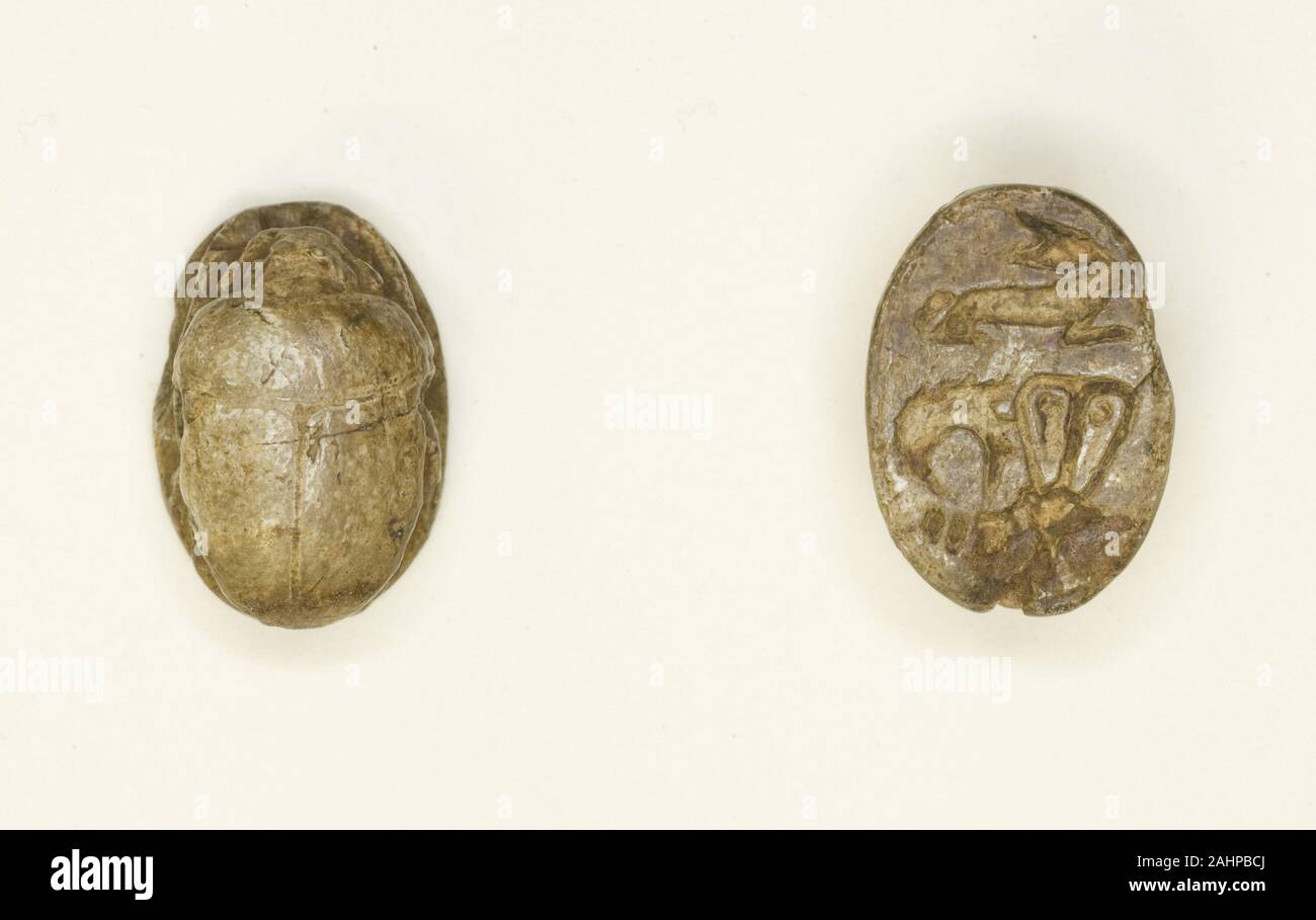 Ancient Egyptian. Scarab Rabbit with Hathor Sistrum. 1550 BC–525 BC ...