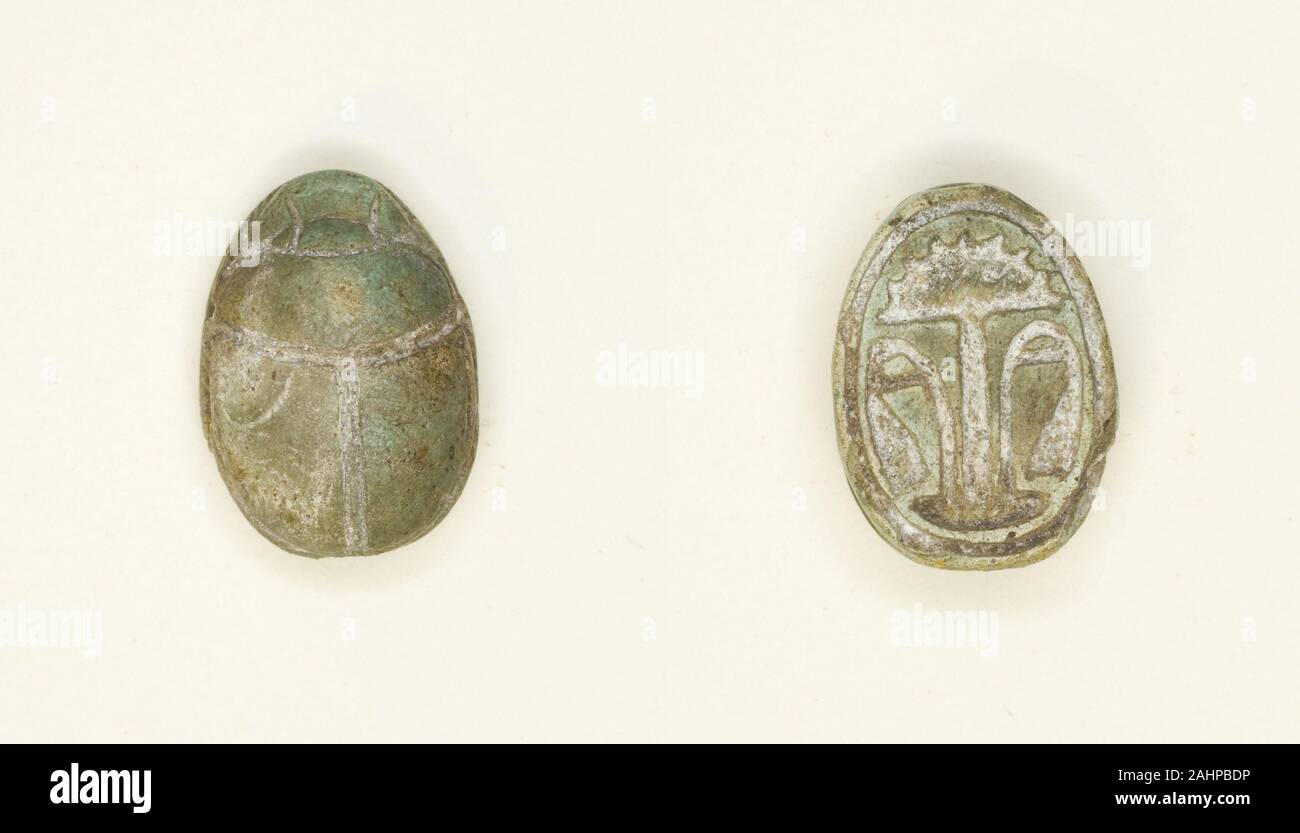 Ancient Egyptian. Scarab Floral Motif. 1650 BC–1295 BC. Egypt. Glazed ...