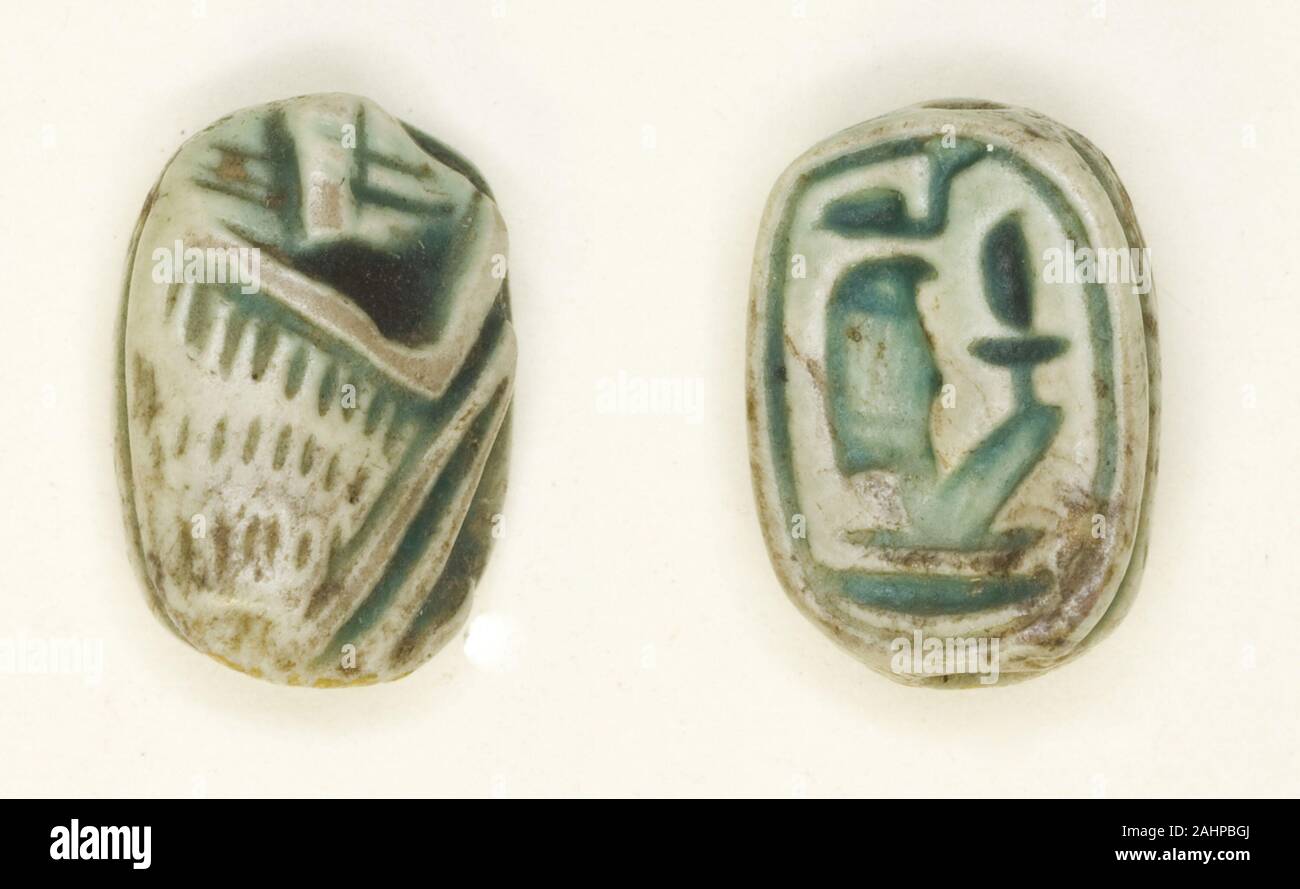 Ancient Egyptian. Scaraboid Monkey. 1550 BC–1186 BC. Egypt. Glazed ...