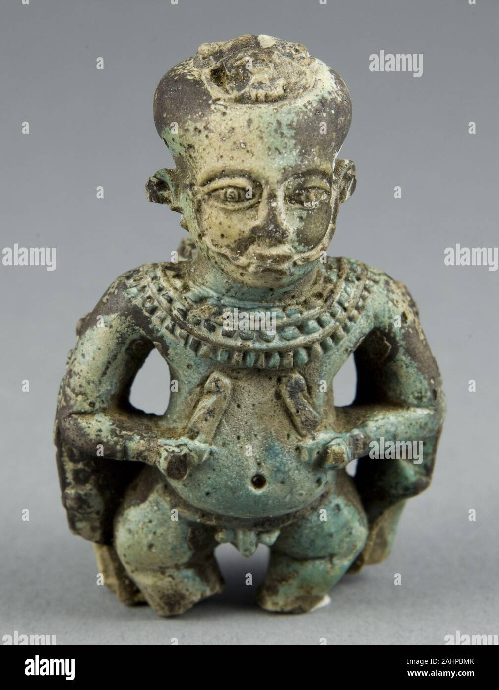 Ancient Egyptian. Amulet of Pataikos. 1069 BC–664 BC. Egypt. Faience ...