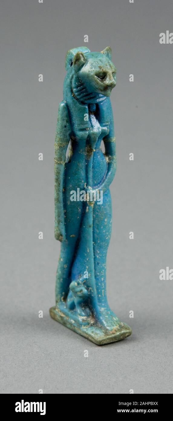 Ancient Egyptian. Amulet of the Goddess Bastet ( ). 1070 BC–656 BC ...
