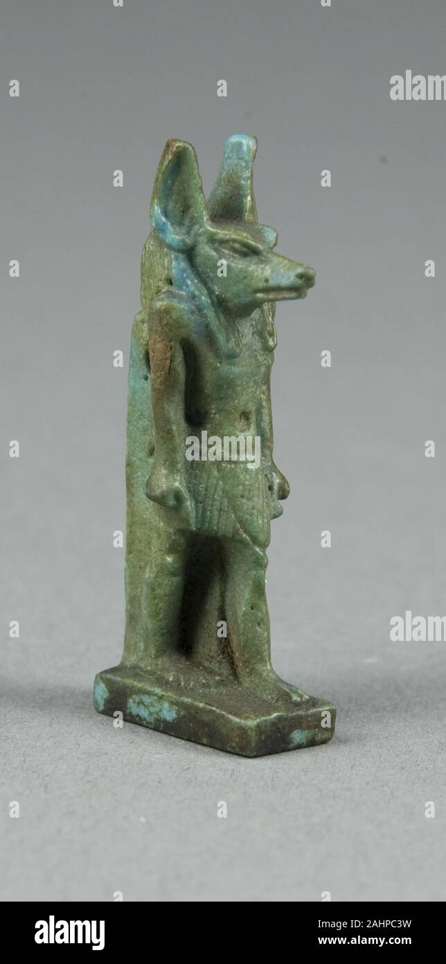 Ancient Egyptian. Amulet of the God Anubis. 1070 BC–656 BC. Egypt ...