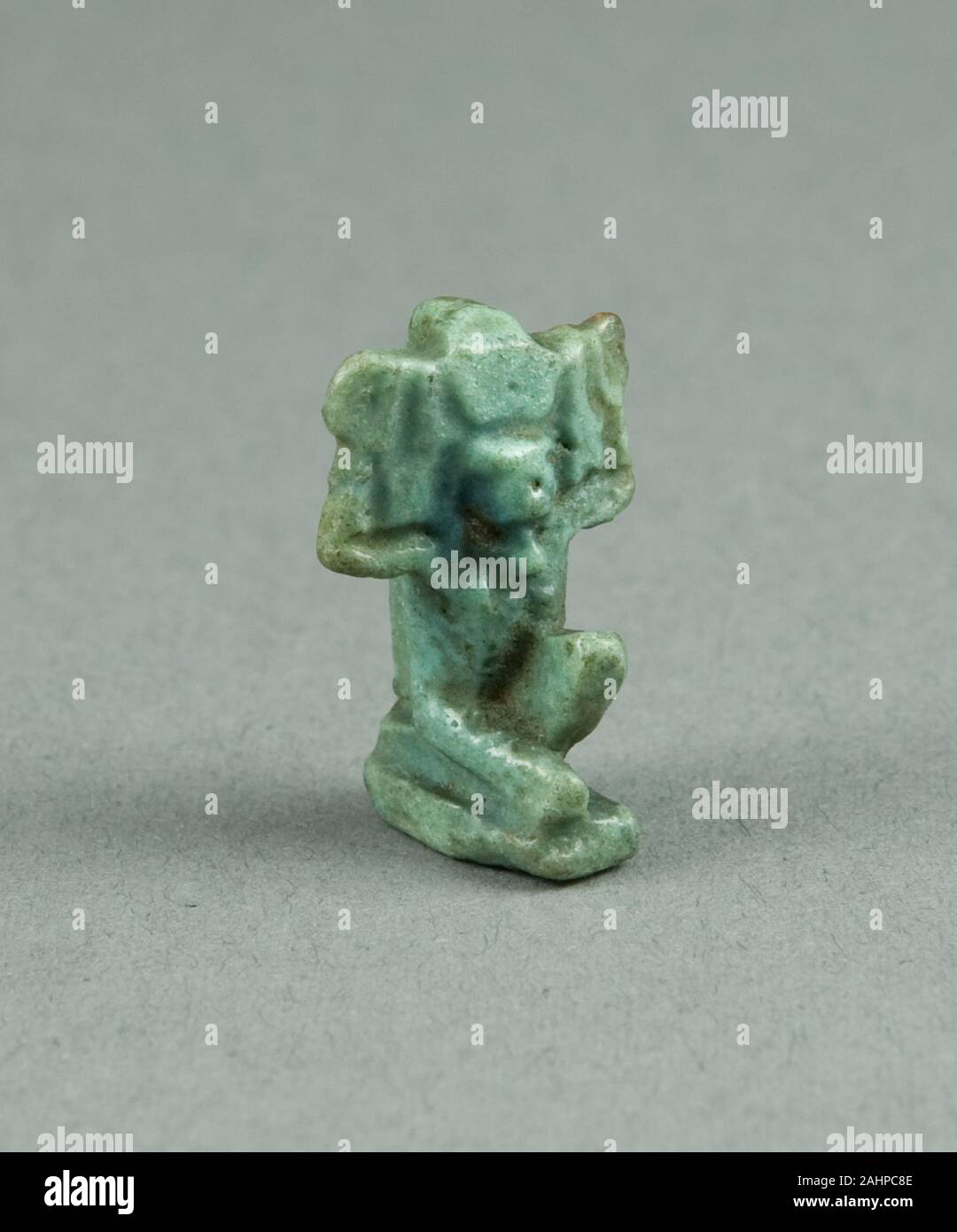 Ancient Egyptian. Amulet of the God Shu. 1070 BC–656 BC. Egypt. Faience ...