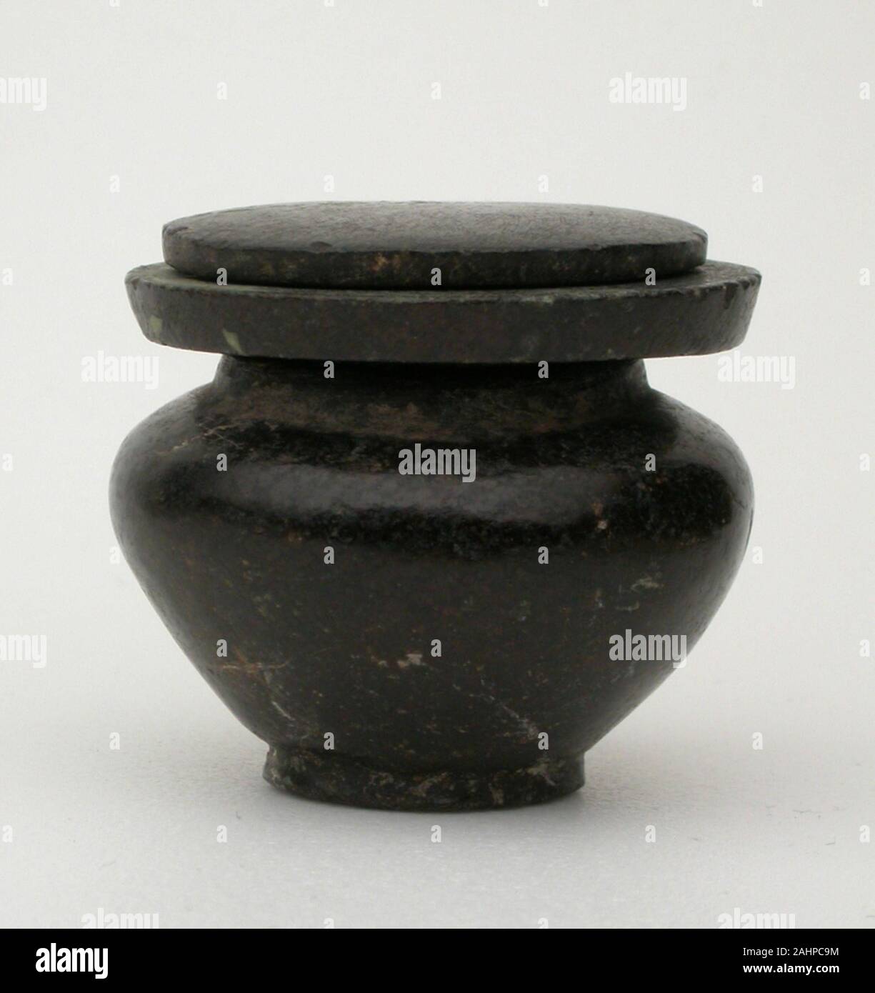 Ancient Egyptian. Kohl Jar with Lid. 1985 BC–1650 BC. Egypt. Hematite ...