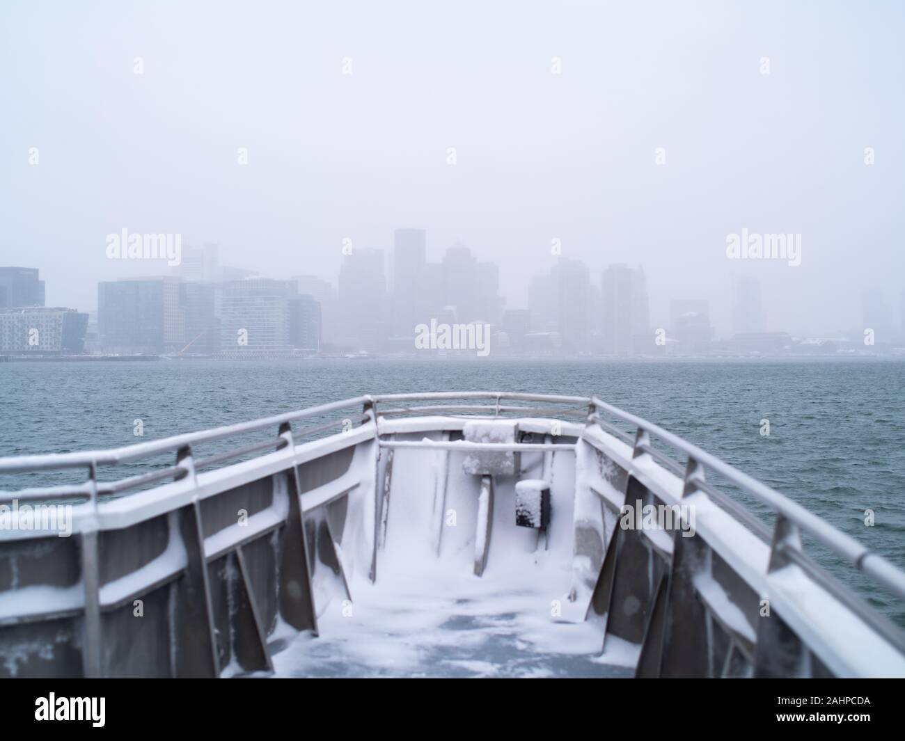 Boston skyline snow hi-res stock photography and images - Alamy