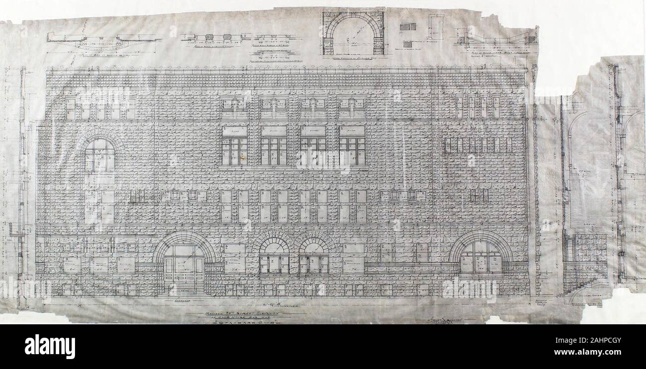 Adler & Sullivan, Architects (Architect). Revised 24th Street Elevation ...
