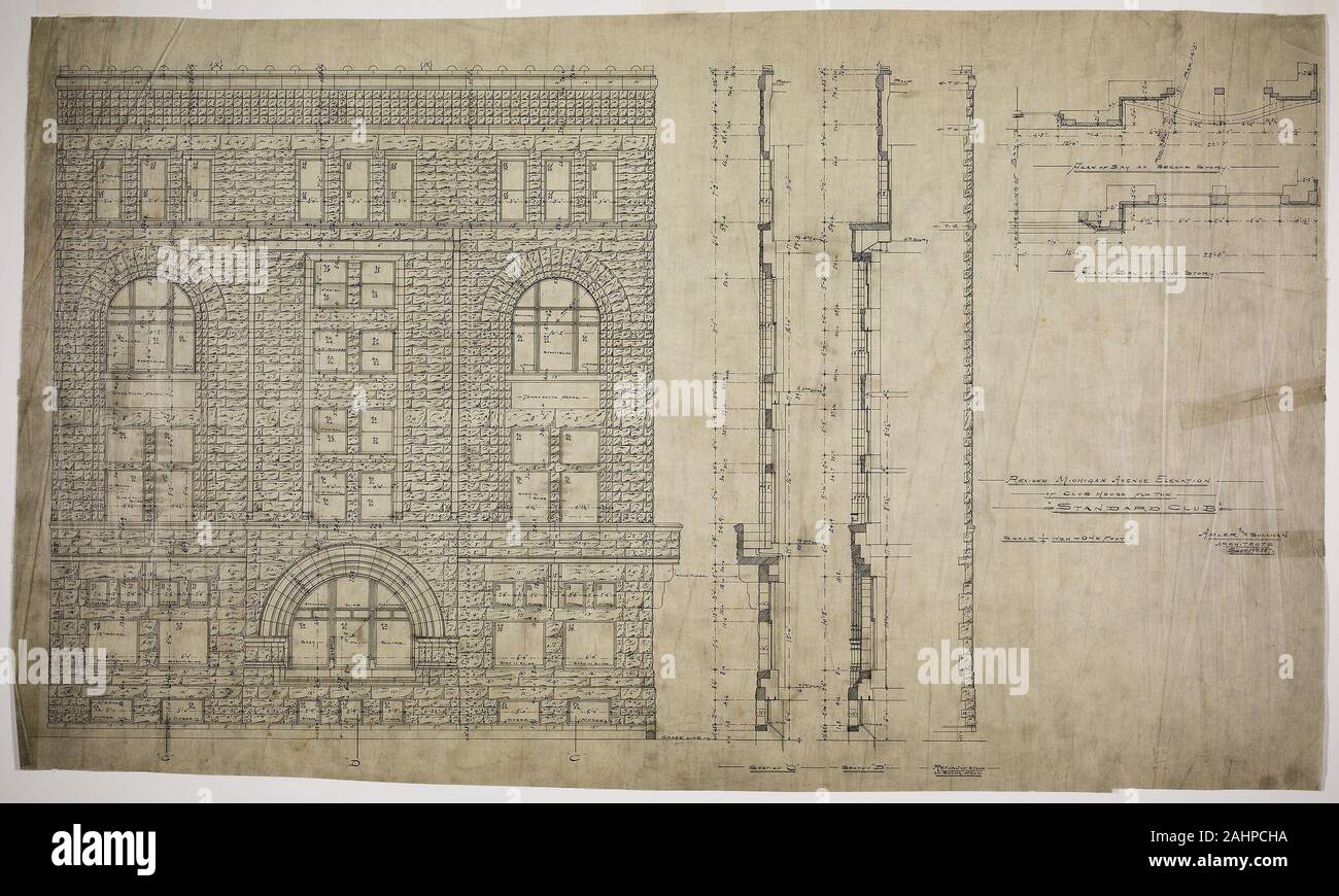 Adler & Sullivan, Architects (Architect). Standard Club, Chicago ...