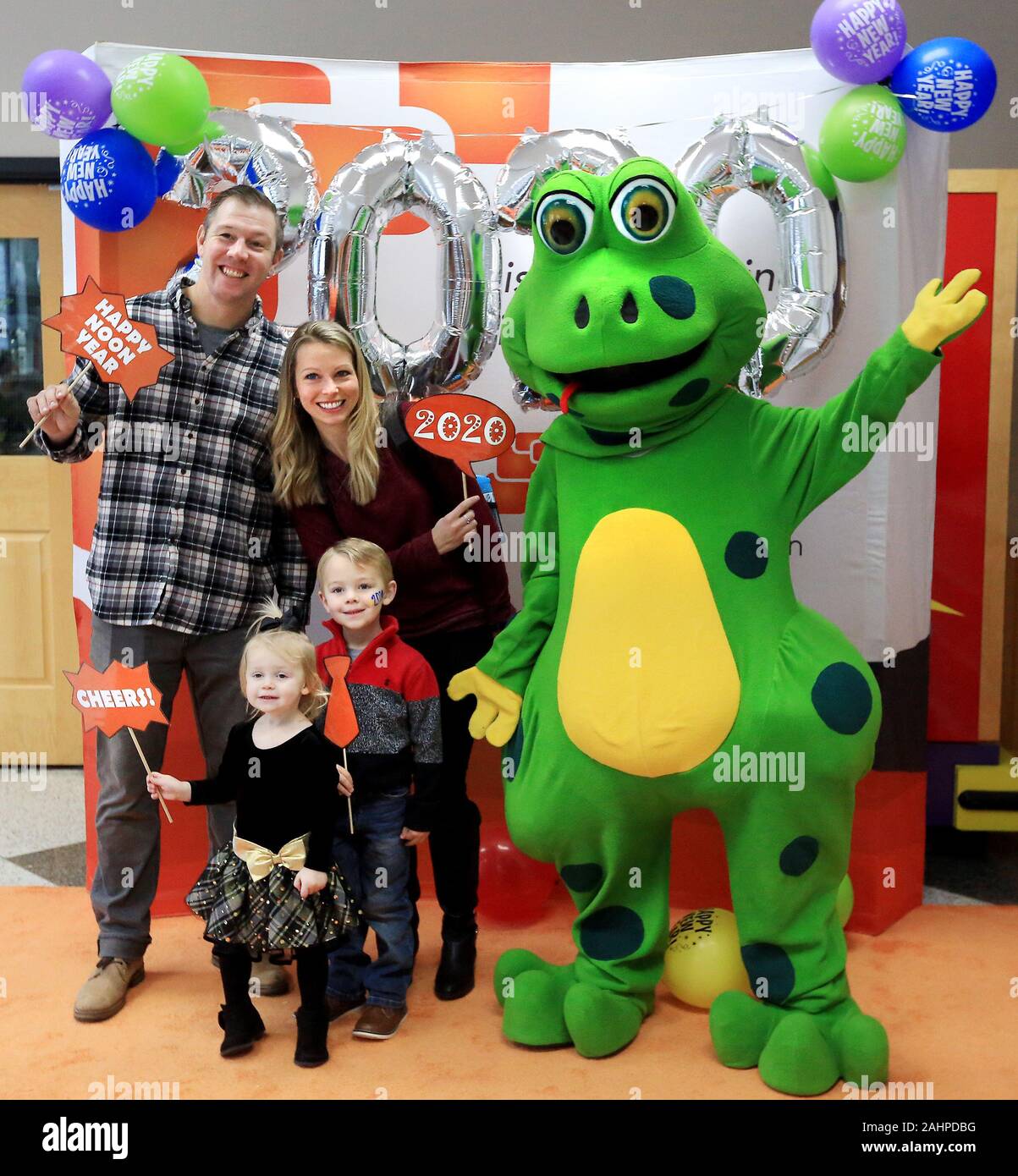 Maquoketa, Iowa, USA. 31st Dec, 2019. The Blaser Family Tyson, left ...