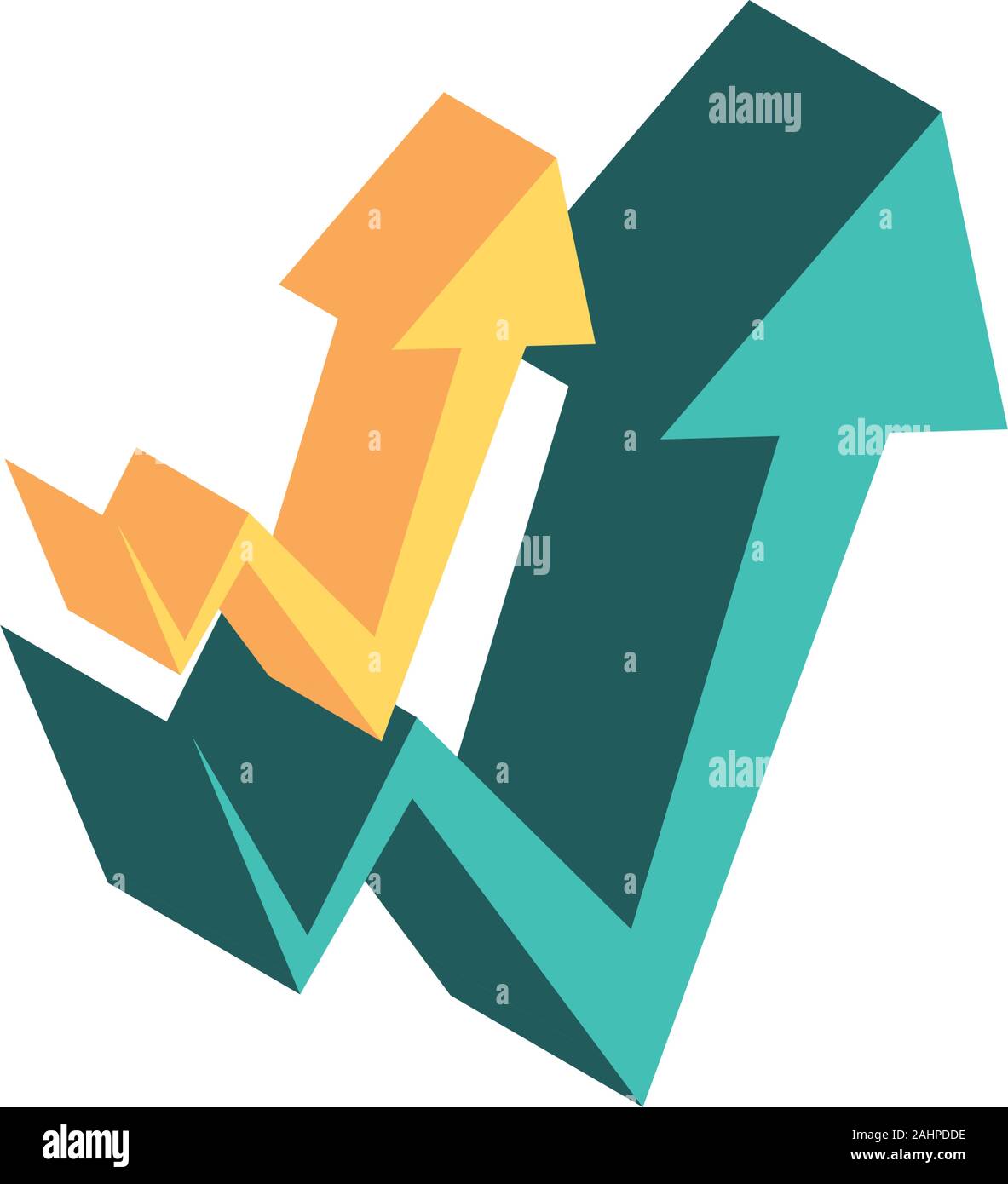 Increase arrows design, workflow infographic data information business analytics and visual ...