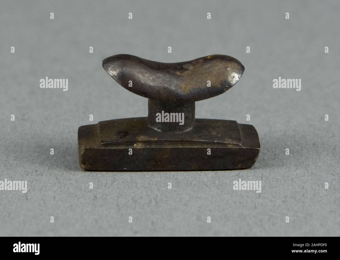 Ancient Egyptian. Amulet of a Headrest. 664 BC–332 BC. Egypt. Hematite ...