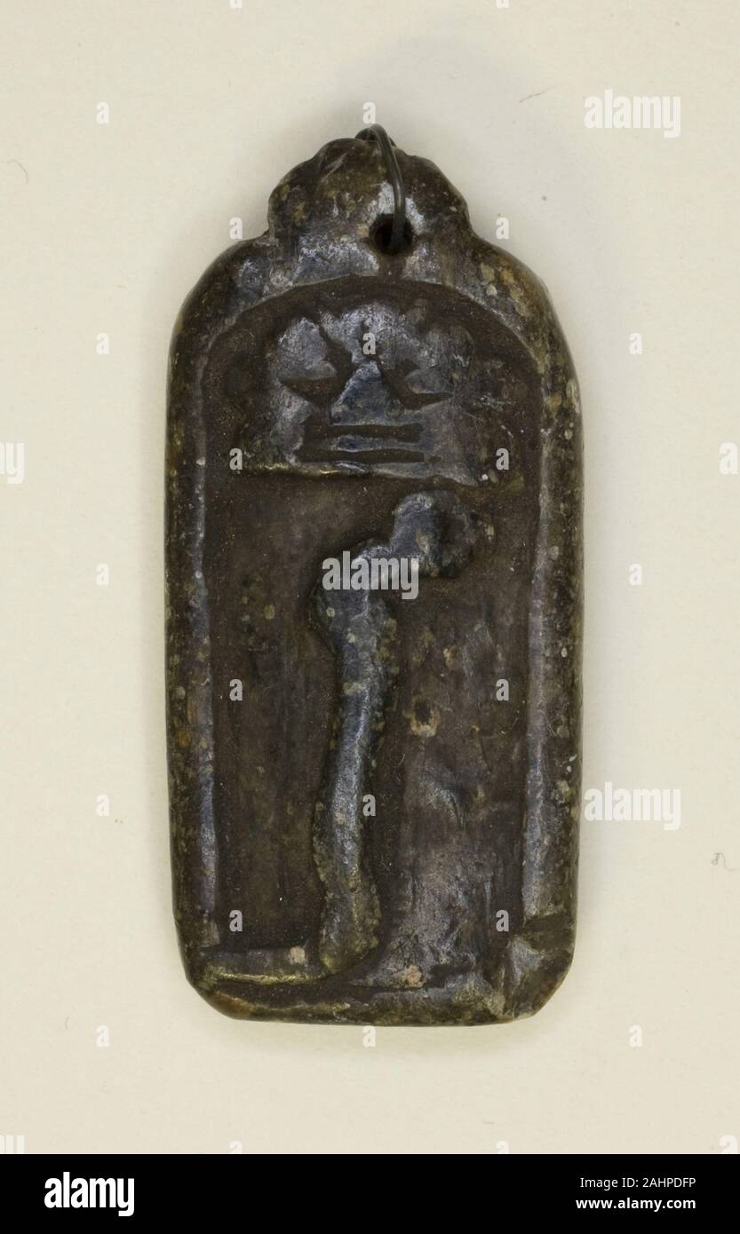 Ancient Egyptian. Amulet of Bes Head and Serpent. 1070 BC–664 BC. Egypt ...