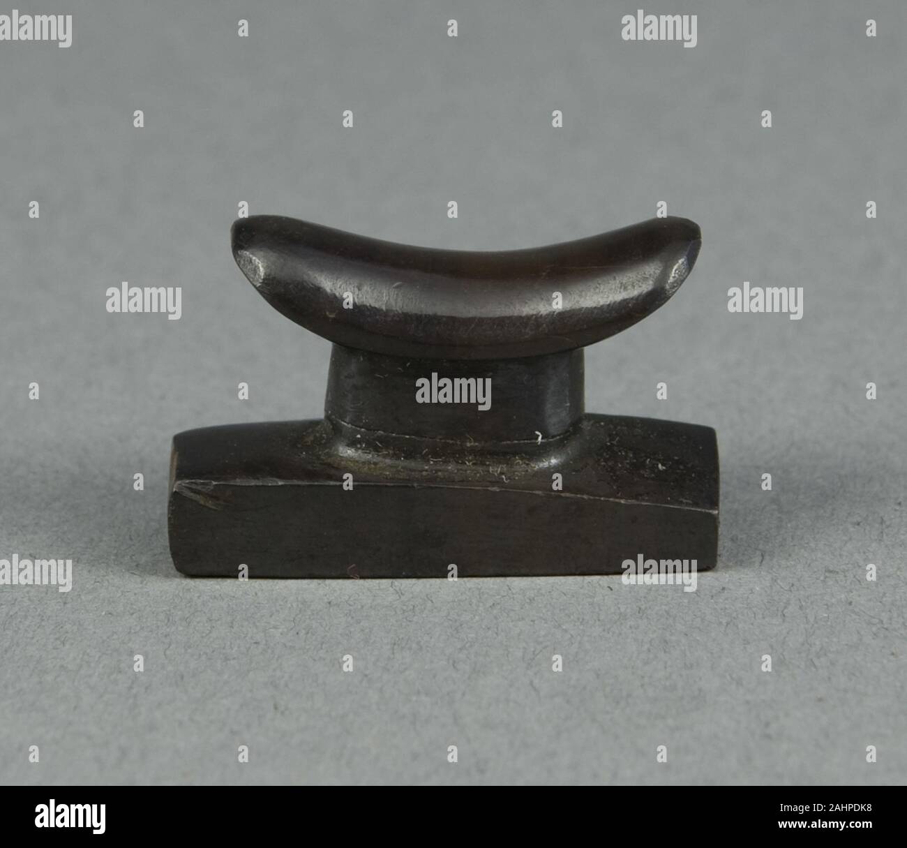Ancient Egyptian. Amulet of a Headrest. 664 BC–332 BC. Egypt. Hematite ...
