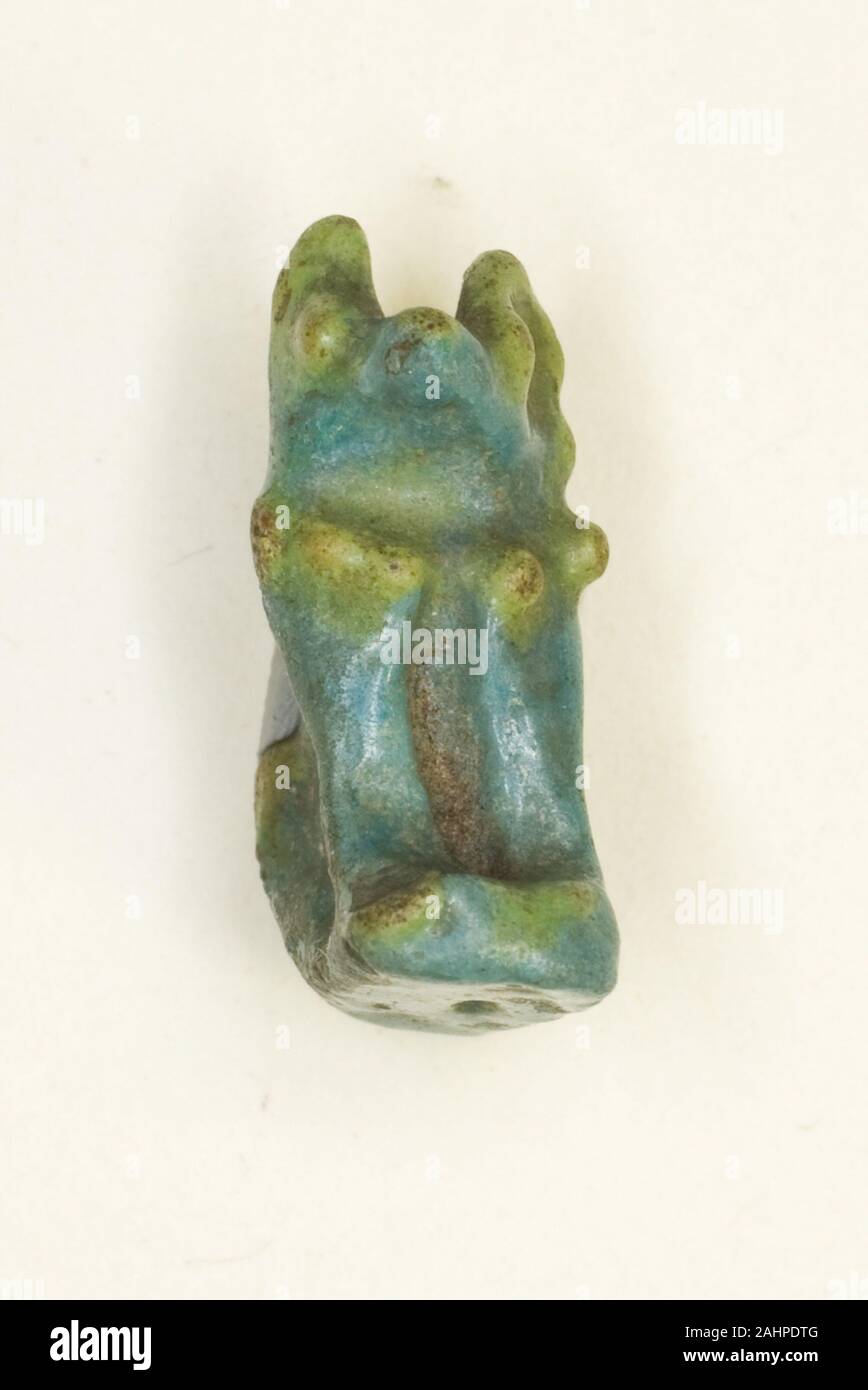 Ancient Egyptian. Amulet of the Goddess Bastet as a Seated Cat. 664 BC ...