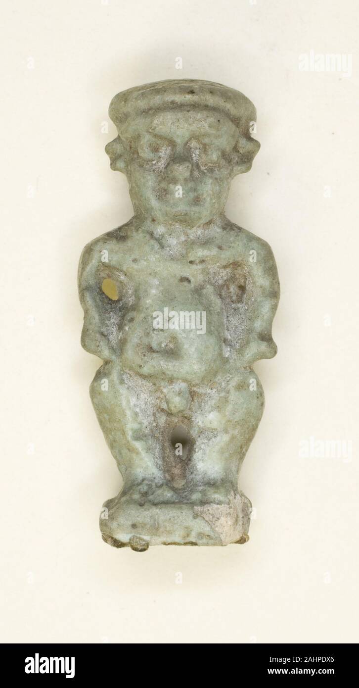Ancient Egyptian. Amulet of Pataikos. 664 BC–332 BC. Egypt. Faience ...