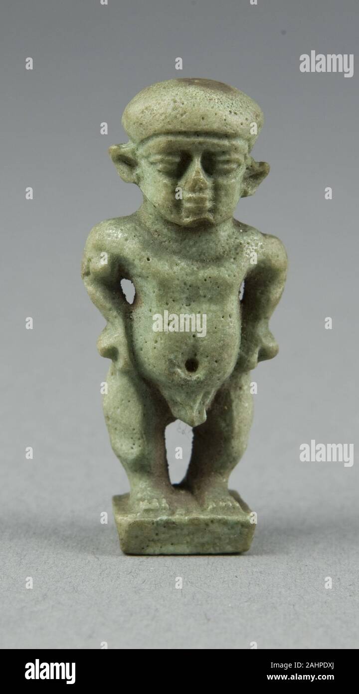 Ancient Egyptian. Amulet of Pataikos. 1069 BC–332 BC. Egypt. Faience ...