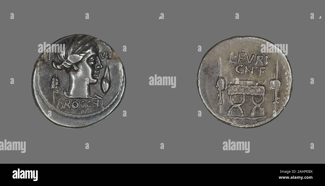 Ancient Roman. Denarius (Coin) Depicting the Goddess Ceres. 63 BC ...