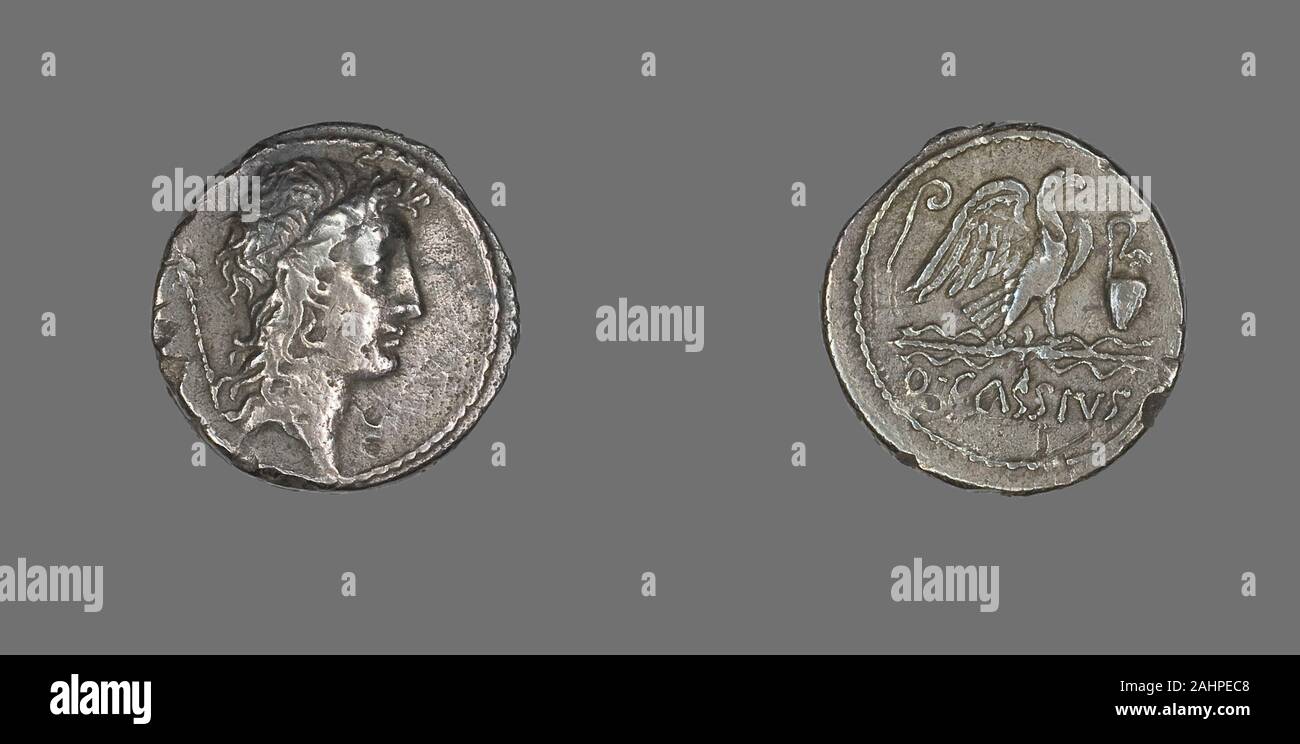 Ancient Roman. Denarius (Coin) Depicting the Genius Populi Romani. 55 ...