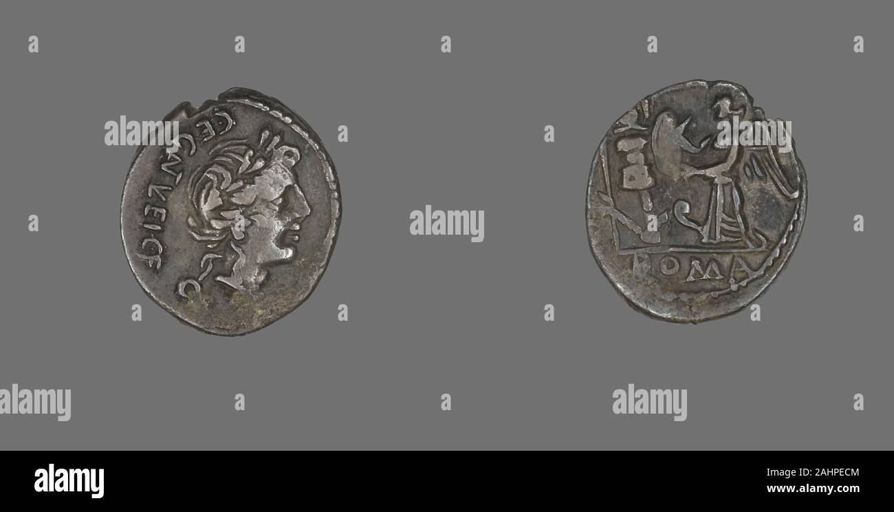 Ancient Roman. Quinarius (Coin) Depicting the God Apollo. 97 BC. Roman ...