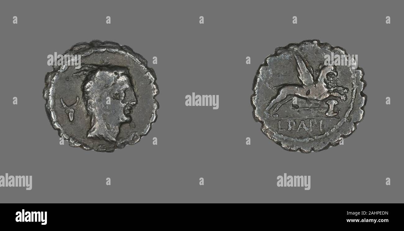 Ancient Roman. Denarius Serratus (Coin) Depicting the Goddess Juno ...