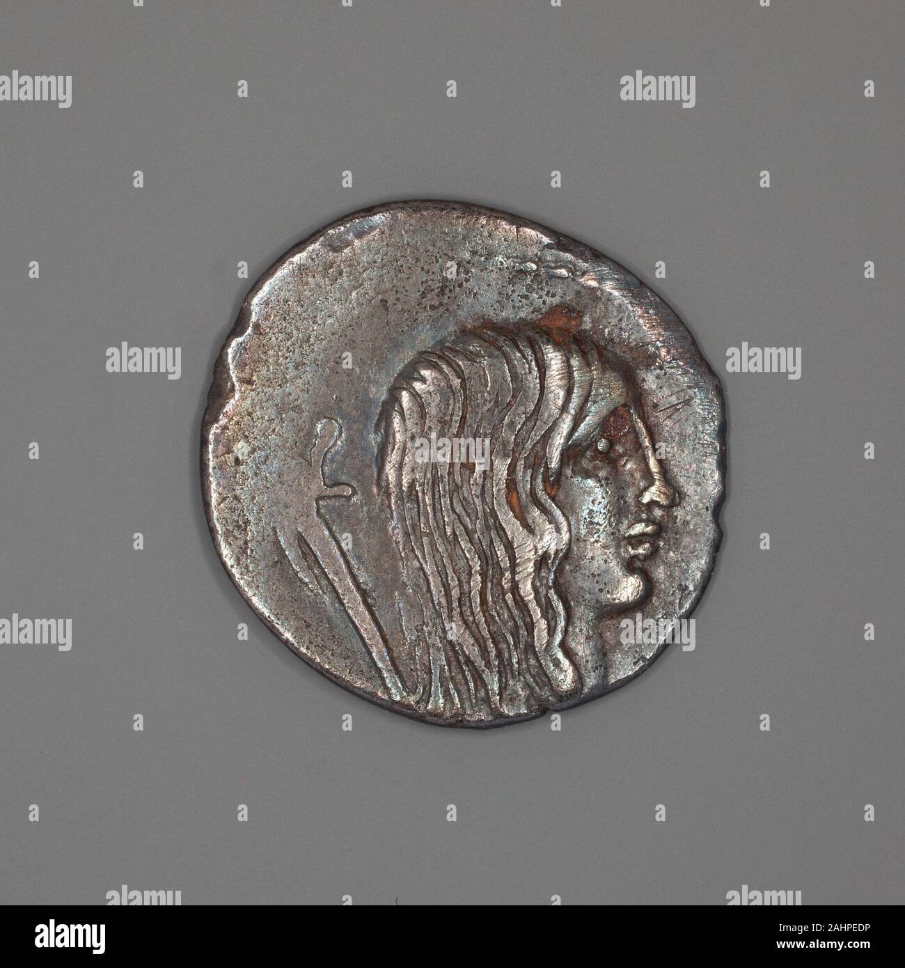 Ancient Roman. Denarius (Coin) Depicting a Female Head. 48 BC. Roman ...