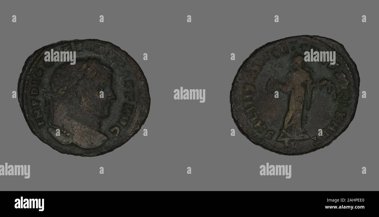 Ancient Roman. Follis (Coin) Portraying a Roman Emperor. 298 AD–299 AD ...
