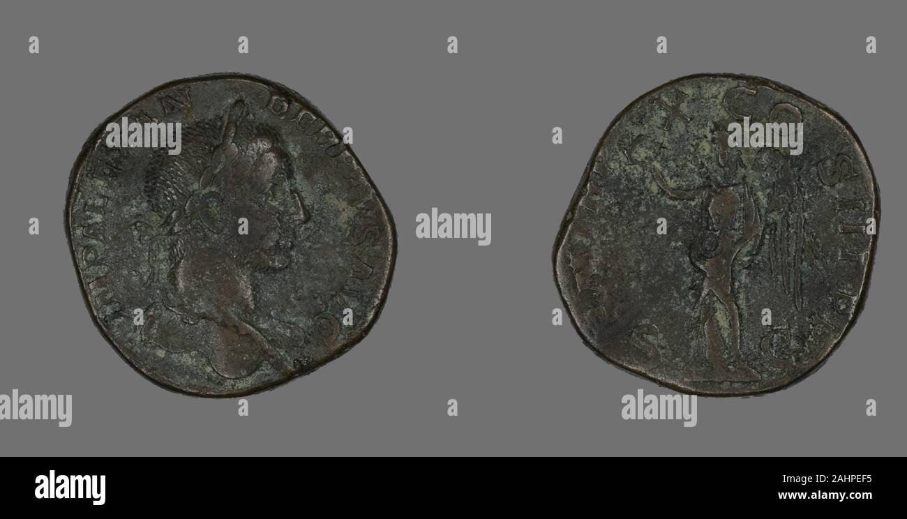 Ancient Roman. Sestertius (Coin) Portraying Emperor Severus Alexander ...