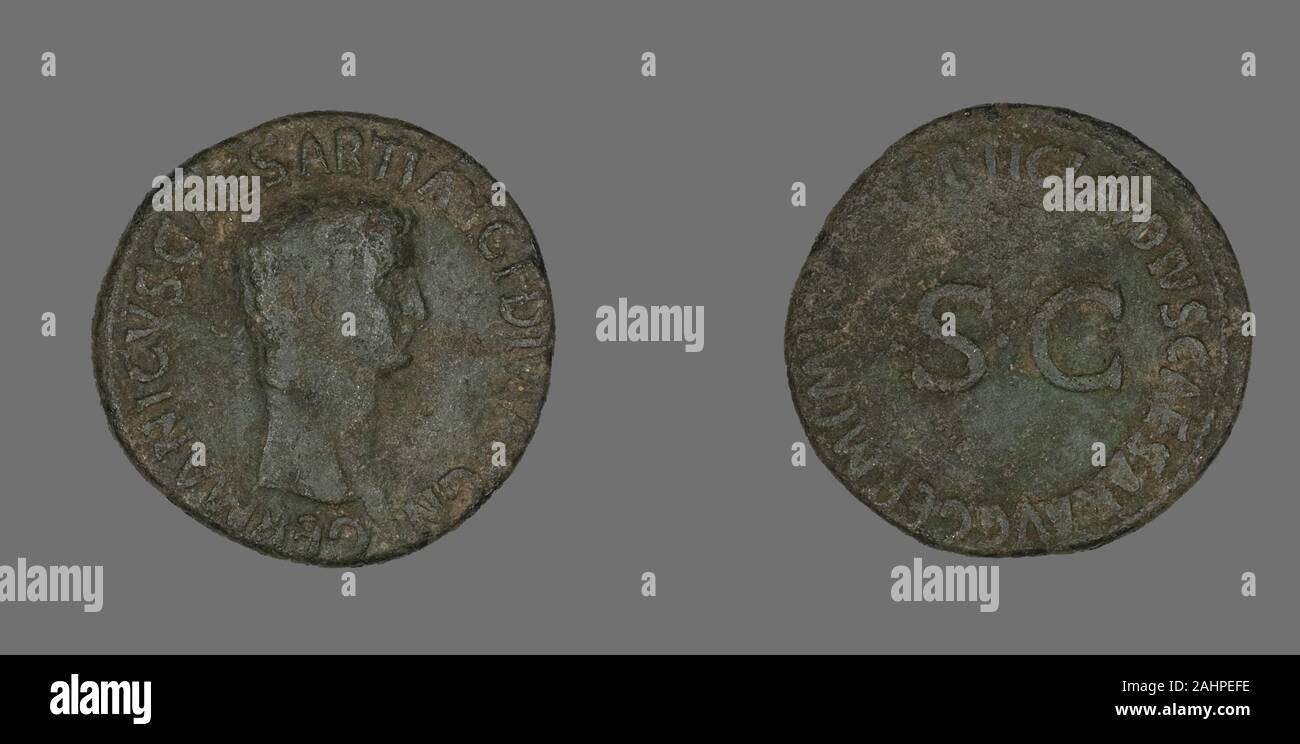 Ancient Roman. As (Coin) Portraying Germanicus. 50 AD–54 AD. Roman ...