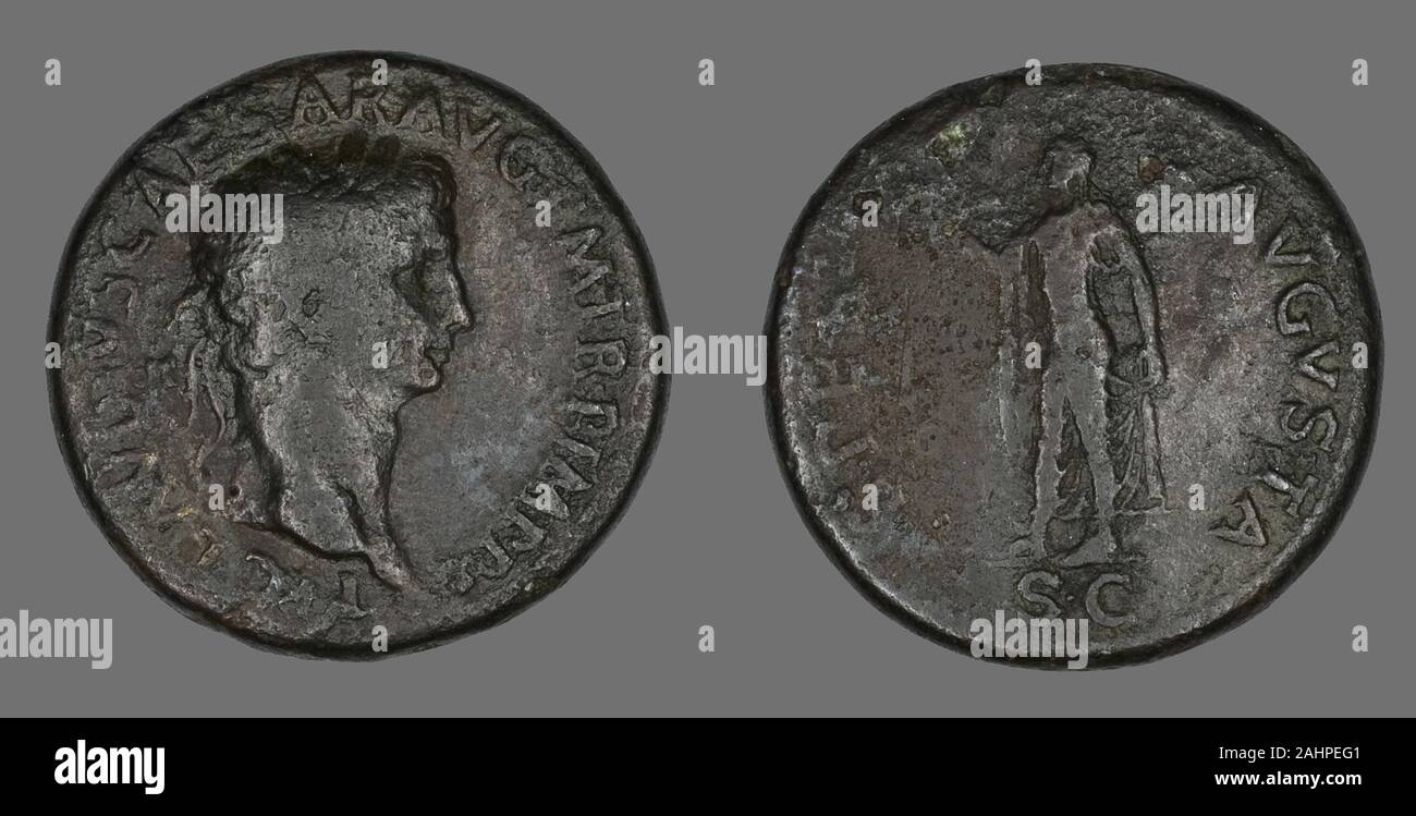 Ancient Roman. Sestertius (Coin) Portraying Emperor Claudius. 50 AD–54 ...