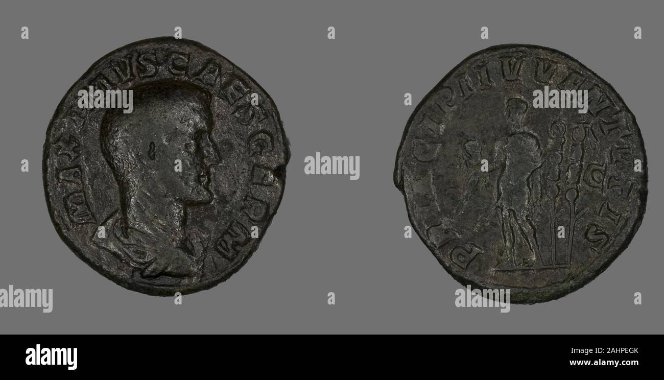 Ancient Roman. Sestertius (Coin) Portraying Emperor Maximus. 236 AD–238 ...