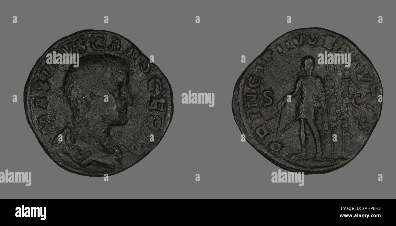 Ancient Roman. Sestertius (Coin) Portraying Emperor Maximus. 236 AD–238 ...