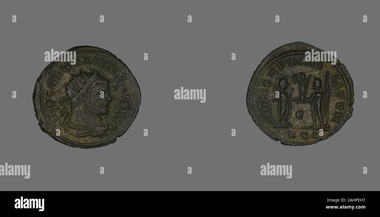 Ancient Roman. Antoninianus (Coin) Portraying Emperor Marcus Aurelius ...