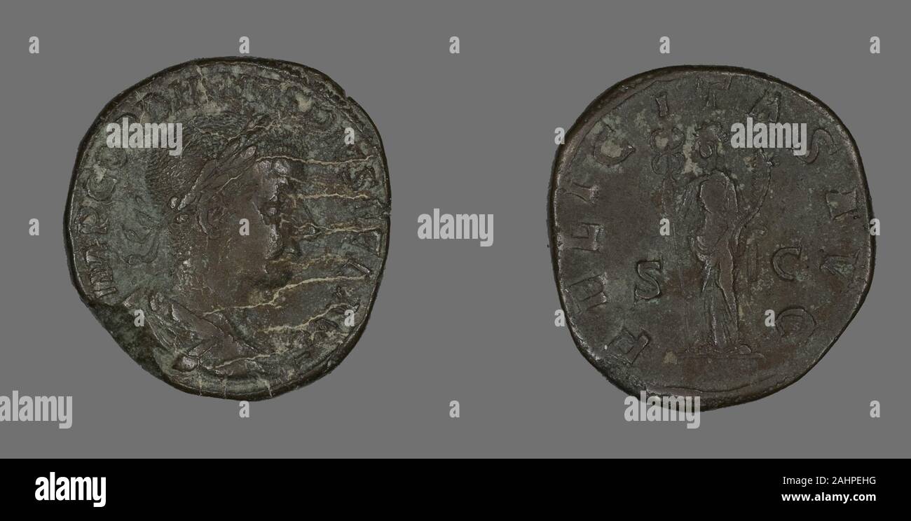 Ancient Roman. Sestertius (Coin) Portraying Emperor Gordianus. 238 AD ...