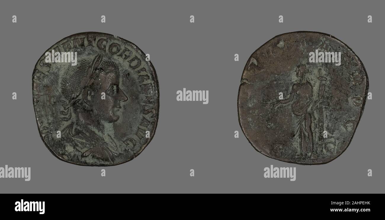 Ancient Roman. Sestertius (Coin) Portraying Emperor Gordianus. 240 AD ...