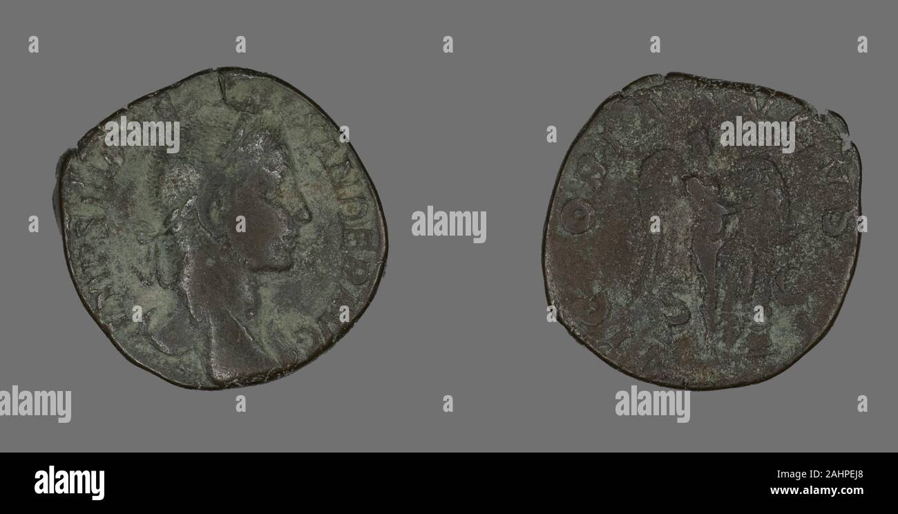 Ancient Roman. Sestertius (Coin) Portraying Emperor Severus Alexander ...