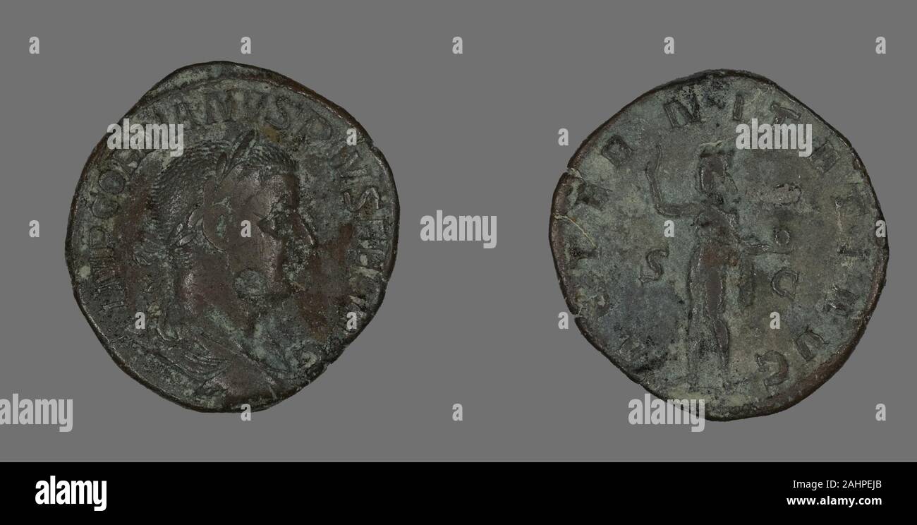 Ancient Roman. Sestertius (Coin) Portraying Emperor Gordianus. 241 AD ...