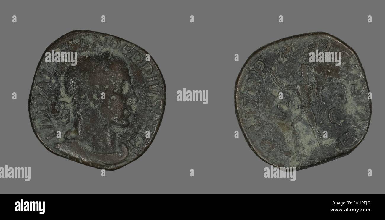 Ancient Roman. Sestertius (Coin) Portraying Emperor Severus Alexander ...