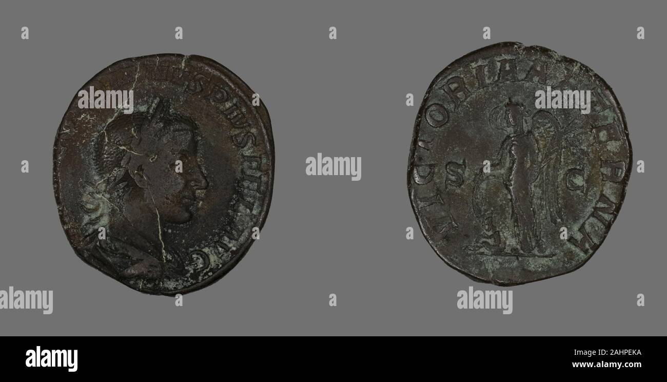 Ancient Roman. Sestertius (Coin) Portraying Emperor Gordianus. 238 AD ...
