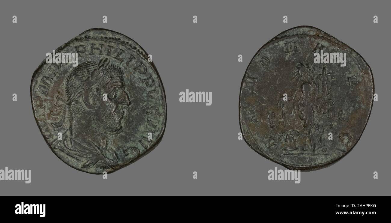 Ancient Roman. Coin Portraying Philip the Arab. 244 AD–249 AD. Roman ...