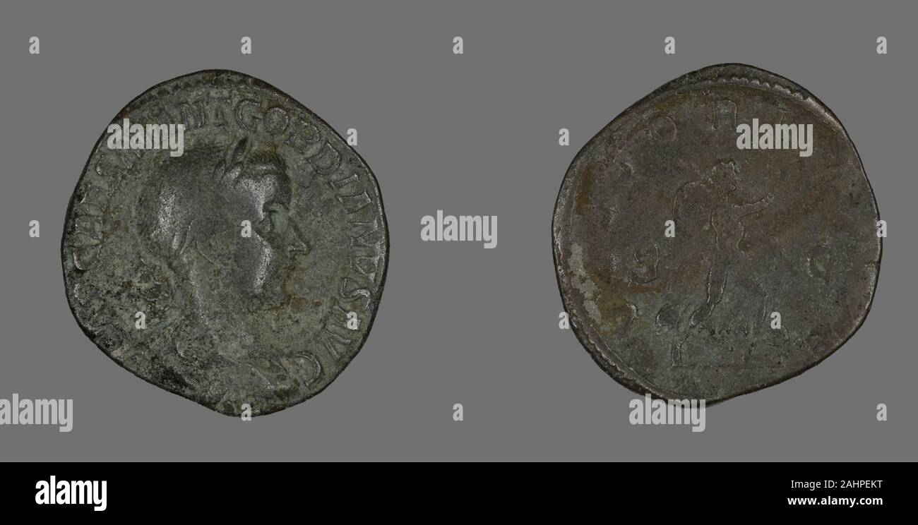Ancient Roman. Sestertius (Coin) Portraying Emperor Gordianus. 238 AD ...